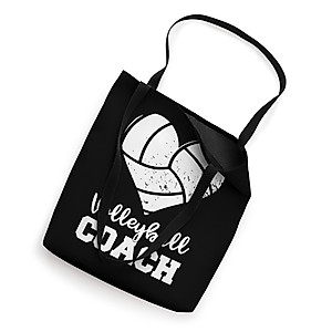 Volleyball Coach Ball Heart Funny Volleyball Tote Bag