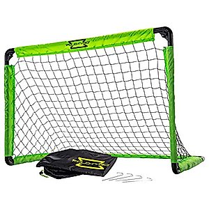 Franklin Sports Portable Mini Soccer Goal - Folding Indoor + Outdoor Kids Mini Soccer Net with Carry Bag - Plastic Backyard Youth Goal with Ground Stakes - 36" x 24"