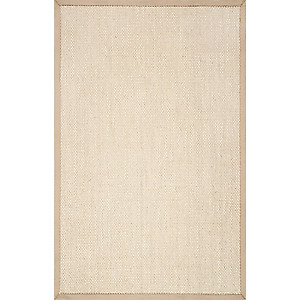Arvin Olano Proper Sisal and Wool Area Rug, 6x9, Chino