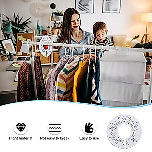 LSTCPGLAI Pack of 6 Plastic Baby Wardrobe Dividers Round Nursery Closet Organizers Baby Clothes Dividers for Baby Girls Boys white