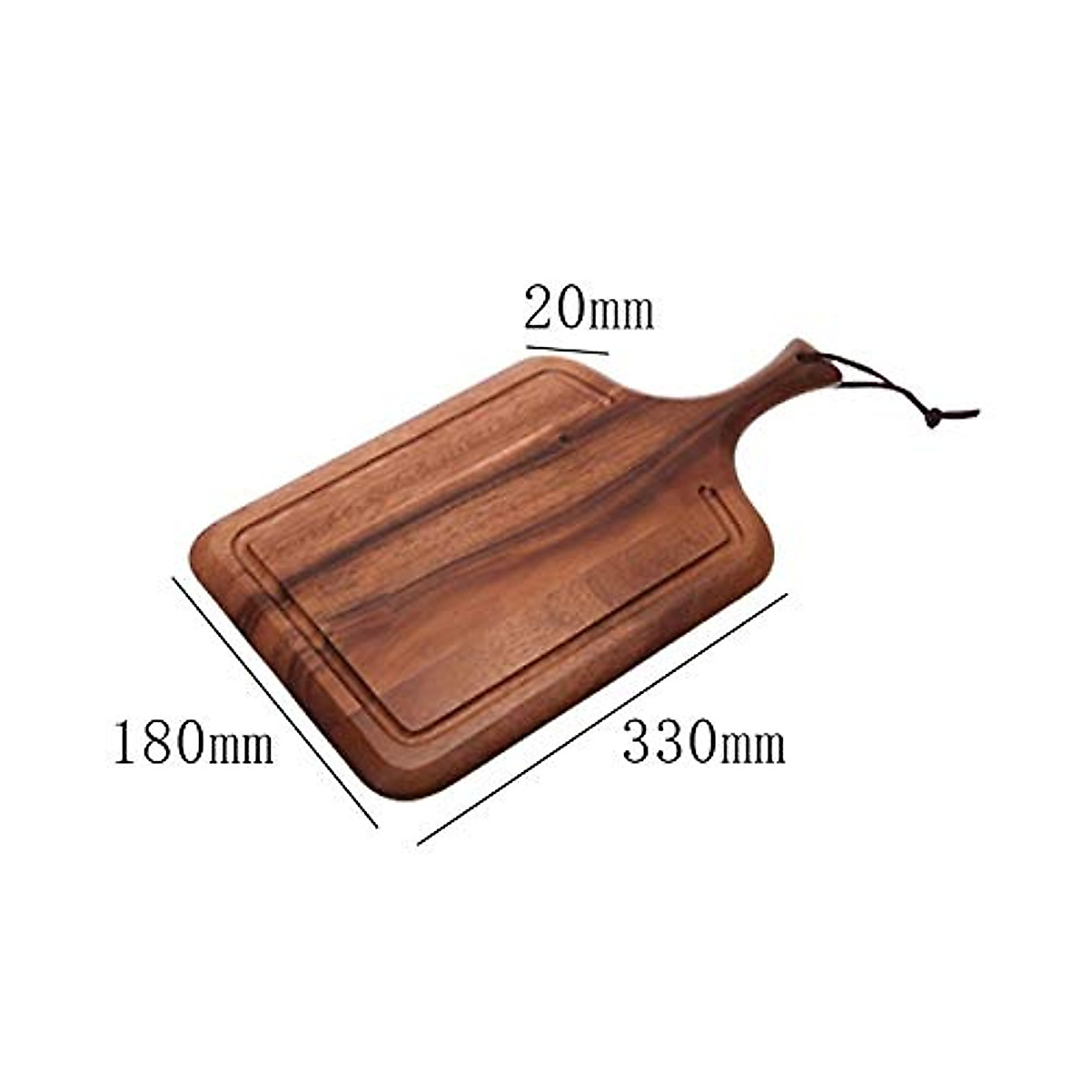 GULRUH Wood Cutting Boards for Kitchen, Tailand Acacia Wood Solid Wood Pizza Steak Toasted Breadboard Fruit Vegetable Meat Cutting Board Non-Slip Thicken Chopping Block (Size : Medium)
