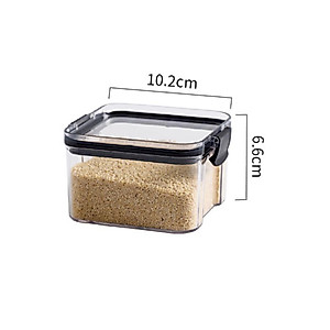 Generic Airtight Food Storage Container with Lid Plastic Kitchen Pantry Organizers and Storage Container for Cereal Flour Sugar Dry Food (small), clear