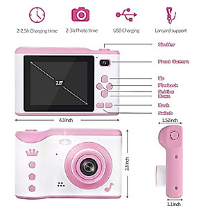 LKYBOA Child Camera - Kids Digital Cameras for Boys Girls Gifts HD Screen Video Camera for Kids Shockproof Children Selfie Toy