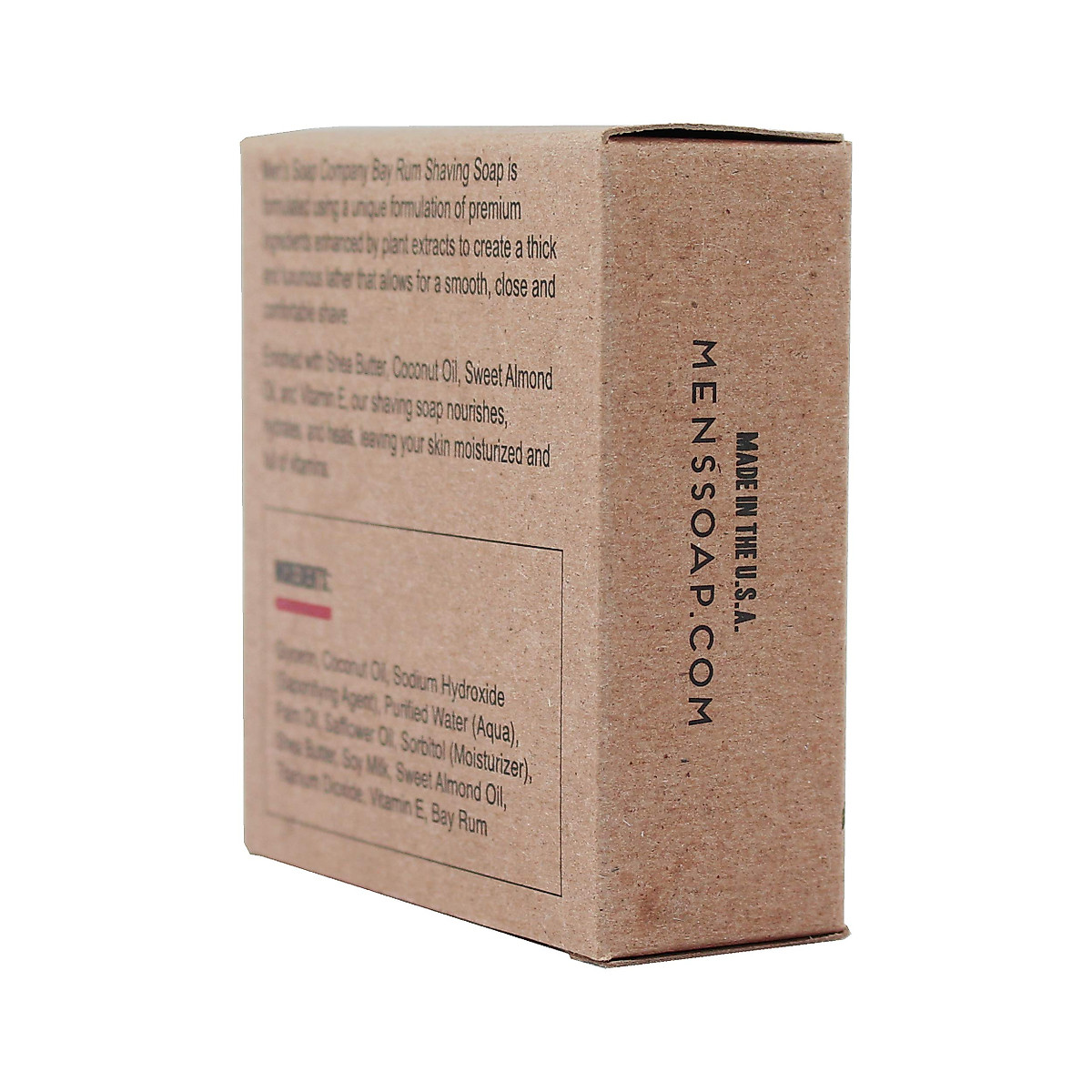 Men’s Soap Company Shaving Soap Refill Puck, 4.0 oz - Natural Vegan Ingredients with Shea Butter & Vitamin E for Thick Lather and Skin Protection, Lavender