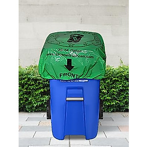 Trash Smell Buster, Trash Can Cover, Odor Eliminating Bag with Elastic Rubber Band, Eliminates Odor from Trash, Durable, Effective, Chemicals Free, 32 Gallon, 1 Cover