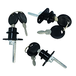 Corgre 2 Pack 16mm Zinc Alloy File Cabinet Lock Drawer Lock Cabinet Lock for Desktop Computer Desk Writing Desk Bookcase File Cabinet Drawer(Black)