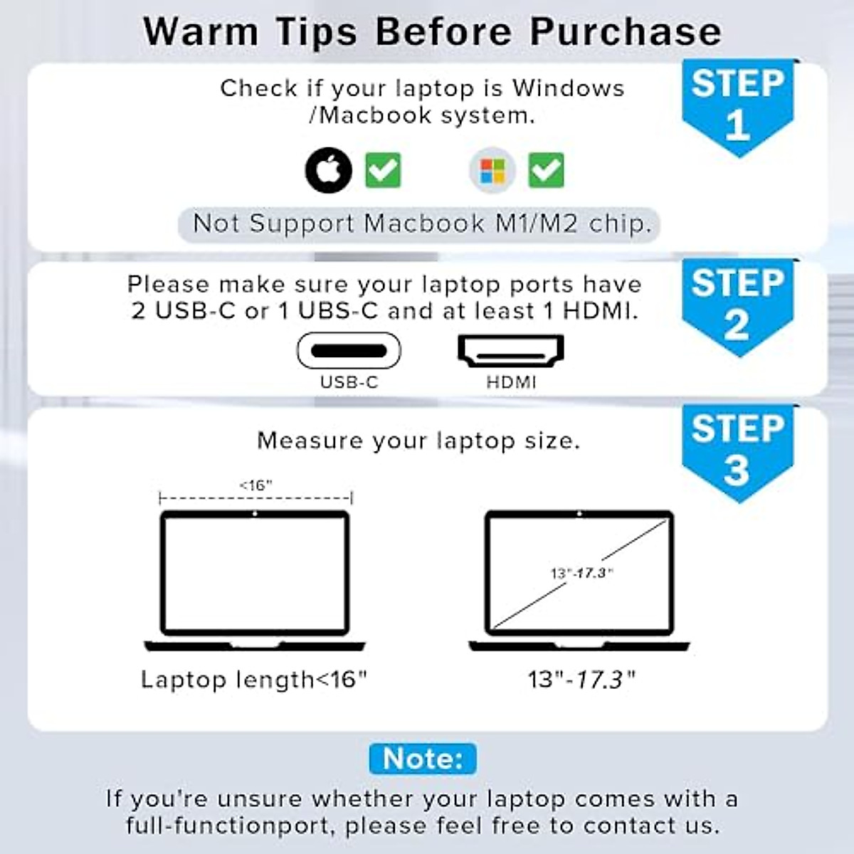 CopGain S2 Laptop Screen Extender - Triple 14" 1080p Monitor