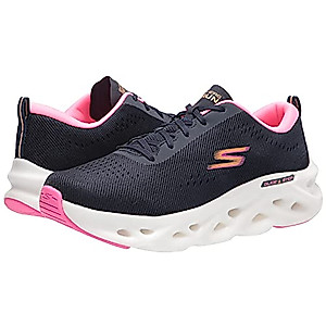 Skechers Women's GO Run Glide Step Hyper Sneaker, Navy, 9