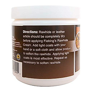 Fiebing's Rawhide Cream 14oz Ideal for Conditioning, Softening, and Waterproofing Rawhide and Other Fine and Exotic Leathers