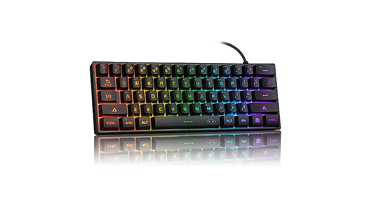 MageGee Mini 60% Gaming Keyboard RGB Backlit Compact Keyboard