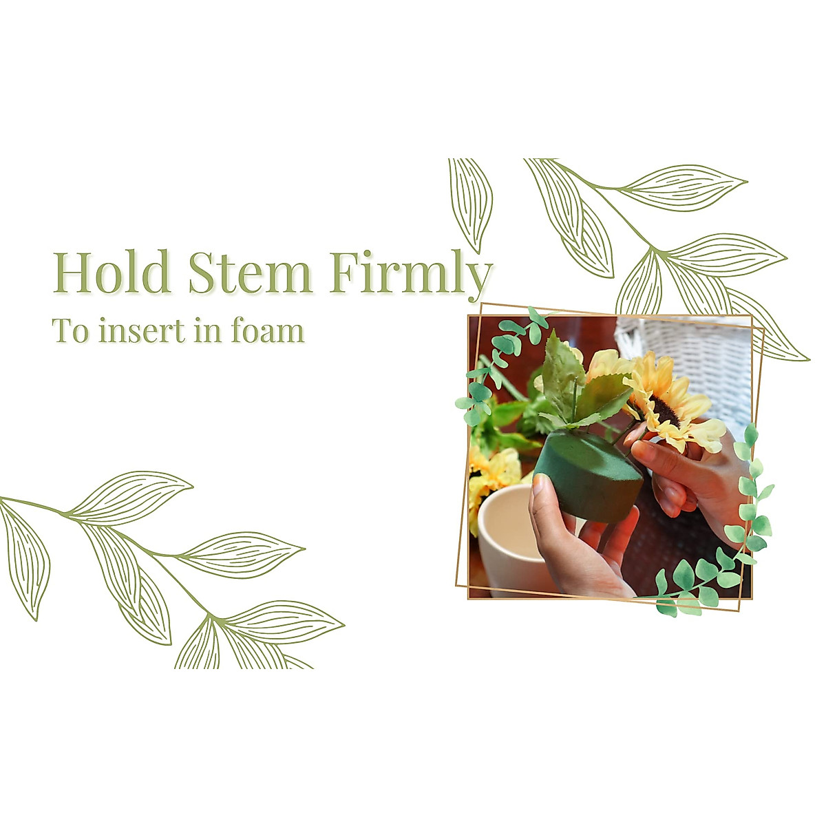 FLOFARE Pack of 6 Round Floral Foam Blocks for Fresh and Artificial Flowers, Styrofoam for Artificial Flowers each (3" X 1.5"), Dry & Wet Green Flower Foam for Flower Arrangements and Florist Supplies