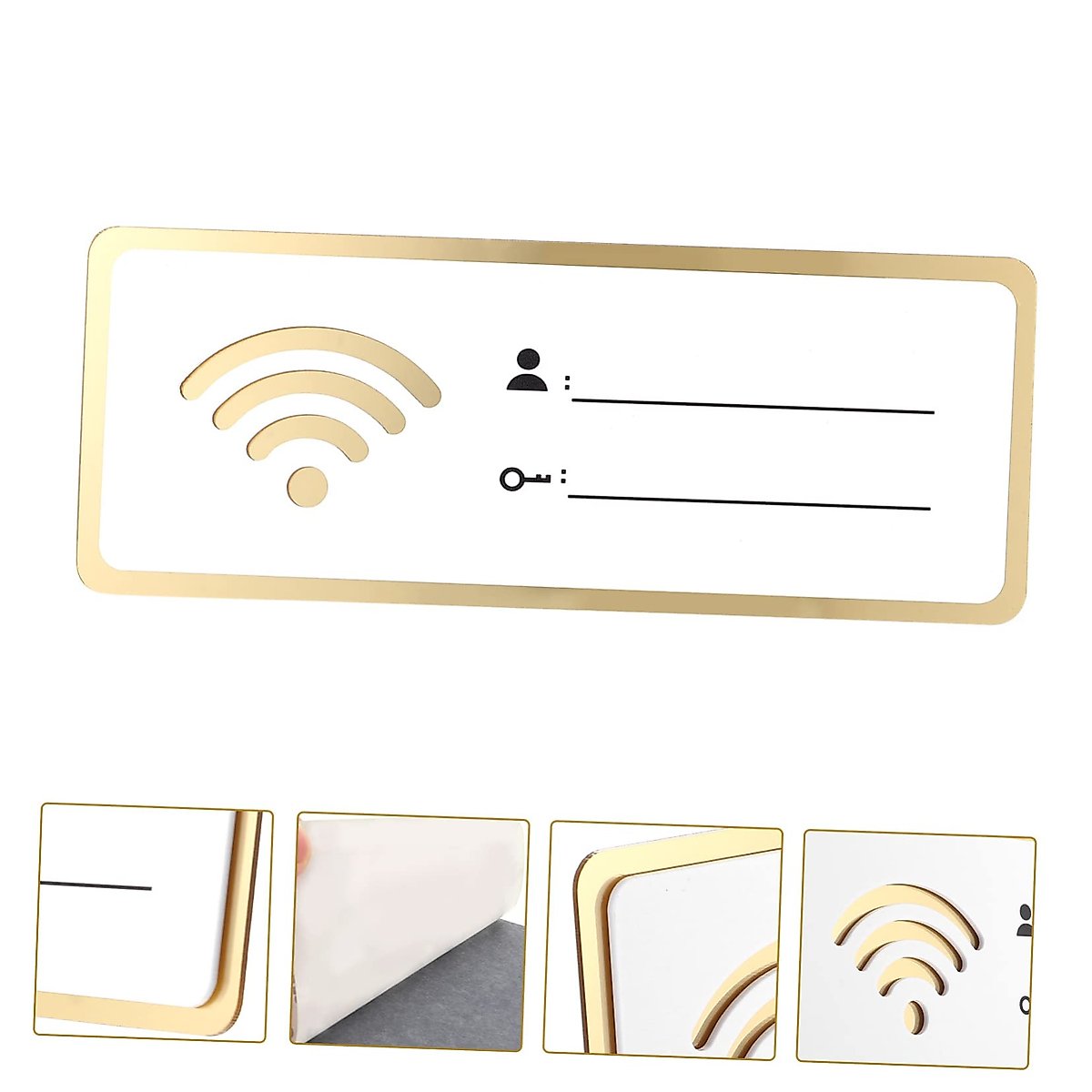 Operitacx Wifi Plaque for Wall Acrylic Wifi Password Sign Network Coverage Sign Easy to Read Password