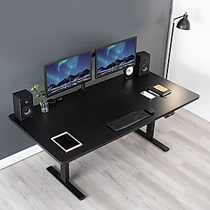 VIVO Universal 71 x 36 inch Table Top for Standard and Sit to Stand Height Adjustable Home and Office Desk Frames, Black Extra-Wide Desktop, DESK-TOP72-36B