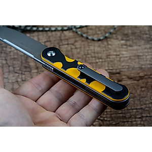 TWO SUN EDC Outdoor Pocket Knife D2 Blade TC4 Titanium G10 Handle TS414