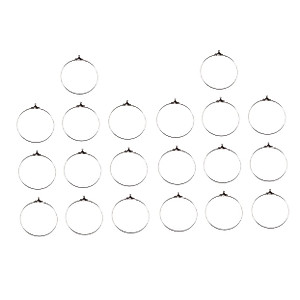 ABOOFAN 20pcs DIY Earring Hoop Earring Hoop Jewelry Making Earring Finding Bezel Charms Pendants Earring Pendant DIY o Ring Charm DIY Earring Supplies Small Gold Hoop Earrings Connector