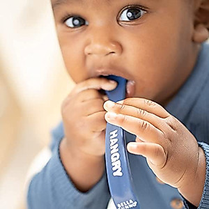 Bella Tunno Wonder Spoons - Soft Baby Spoon Set Safe for Baby Teething & Toddler Spoons, Food-Grade BPA Free Silicone Self Feeding Spoon 2pk, Feast Mode Hangry