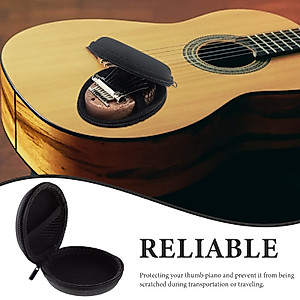 ERINGOGO 8- Keys Kalimba Case EVA Thumb Piano Bag Thumb Piano Mbira Box Kalimba Carrying Bag Shockproof Kalimba Container (Black)