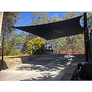 SEBORIO Sunblock 50% Shade Cloth Sun Net, Garden Shade Mesh Fabric for Patio, Plant Cover, Greenhouse, 10x50ft, Black