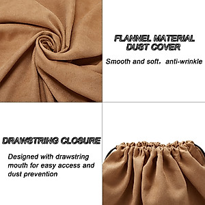 Dust Cover Storage Bags with Drawstring Pouch for Storage Packaging Handbags Purses Shoes Boots Set of 2 (Brown)