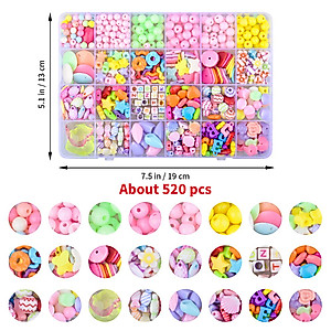 Bracelet Making Kit for Girls 4-6-7-12: Gift for 6 7 8 9 Year Old Girls Charm Jewelry Making Kit for Girls 4-6-10 Year Old, Loom Bracelet Kit Girl Necklace Making Craft Beads Kits for Kids Ages 4-8