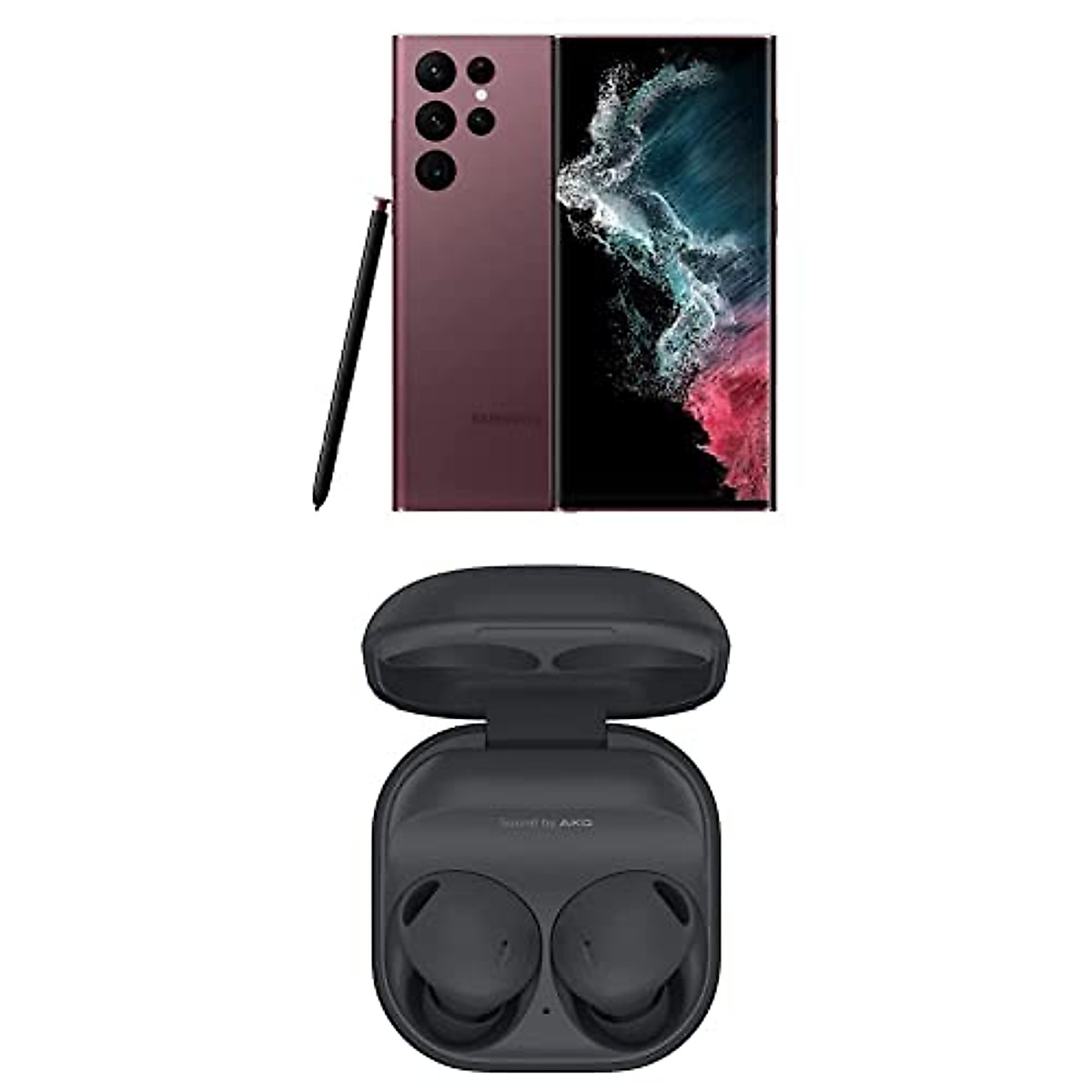 SAMSUNG Galaxy S21 FE 5G Cell Phone, Factory Unlocked Android Smartphone, 512 Burgundy with Bluetooth Earbuds