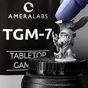 AmeraLabs TGM-7 3D Printing Resin for Tabletop Miniatures – Tough, High Resolution, Low Odor, Fast Curing on LCD MSLA UV 3D Printers, 1L (Grey)
