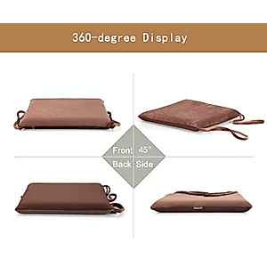 Augld Square Chair Seat Cushion Memory Foam Chair Cushion for Kitchen, Dining,Office or Car 16x16 in Black