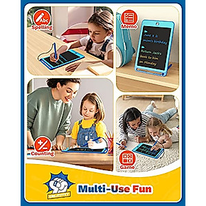TEKFUN Kids Toys for 2 3 4 Years Old Boys Girls Toddler, 8.5inch LCD Writing Tablet Erasable Drawing Tablet Writing Pads, Kids Travel Learning Toys Boys Girls Birthday Gifts Age 3 4 5 6 7 (Blue)