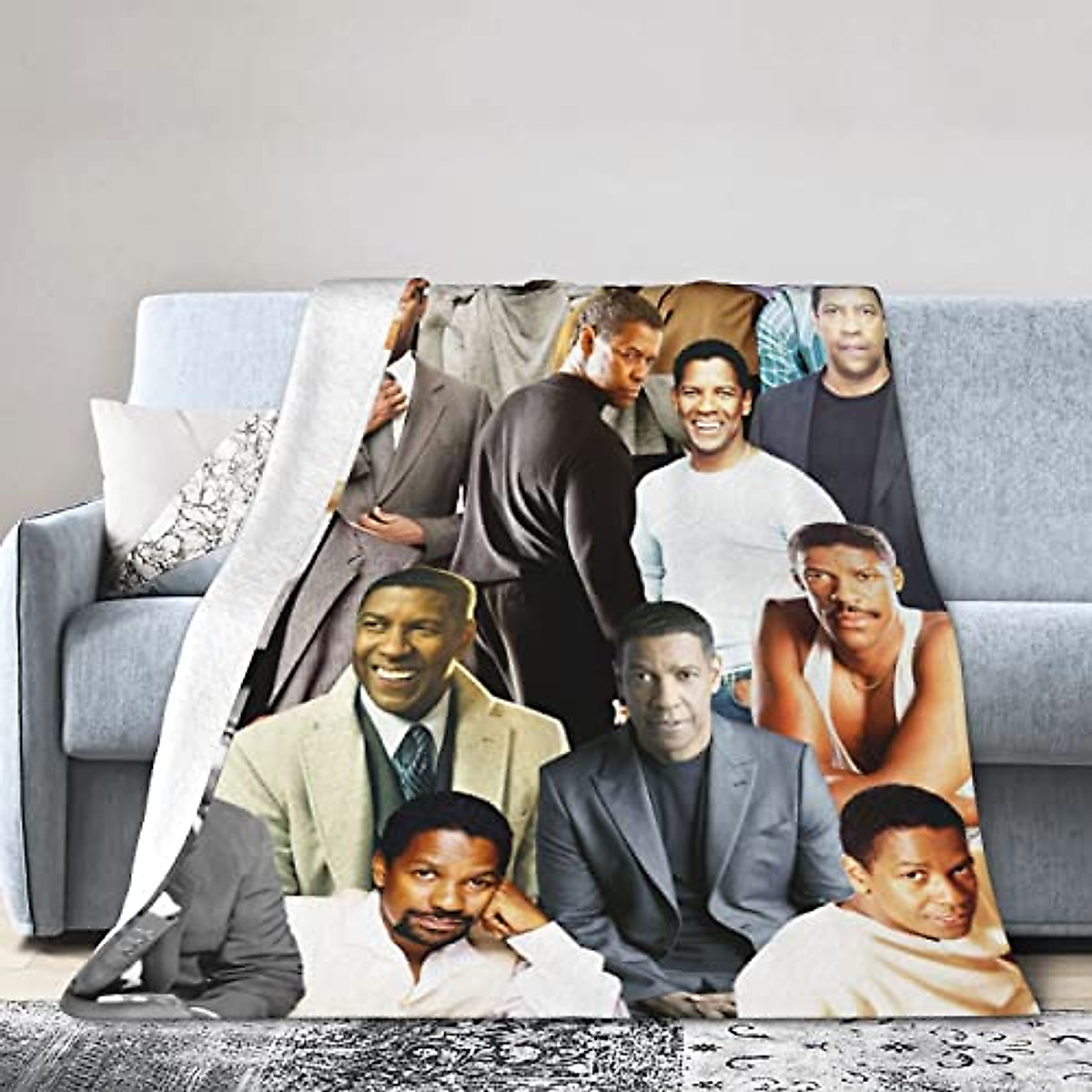 Blanket Denzel Washington Soft and Comfortable Wool Fleece Throw Blankets for Sofa Office car Camping Yoga Travel Home Decoration Cozy Plush Beach Blanket Gift