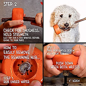 Bully Stick Holder for Dogs - Medium Size - Interactive Dog Toy, Dog Treat Holder, Slow Feeder, Treat Dispenser, Chew Toy and Dog Safety Device