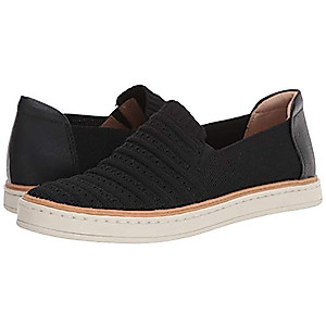 Naturalizer SOUL Womens Kemper Knit Slip On Casual Sneaker Shoe,Black Fabric,6W