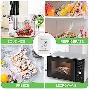 EZDOIT Vacuum Sealer Bags Commercial Grade for Food Saver, Food Sealer Bags BPA Free, Heavy Duty, Food Vac Bags for Storage Meal Prep or Sous Vide 100 Pack (8'' x12'')