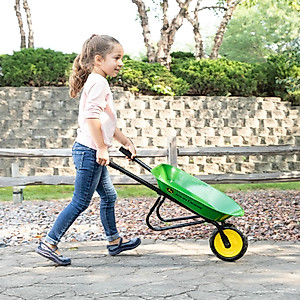 John Deere Kids Wheelbarrow - 34 Inch - Kids Gardening Tools - John Deere Toys - Ages 2 Years and Up