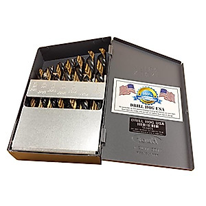Drill Hog® 15 Pc Left Handed Drill Bit Set Screw Extractor EZ-Out HI-Molybdenum M7
