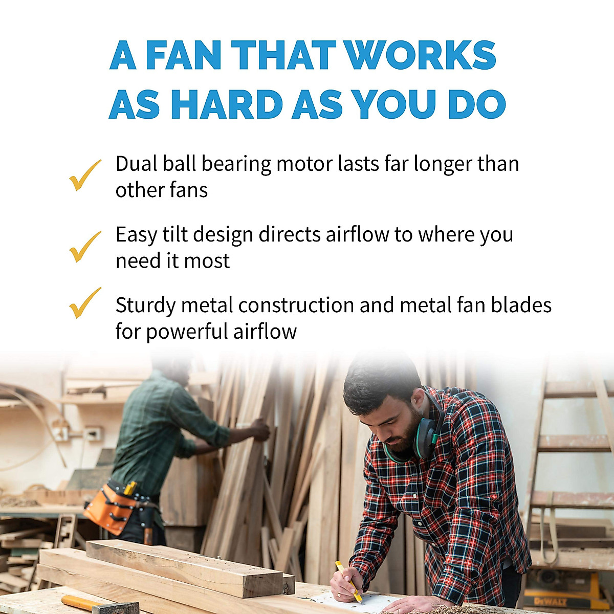 Newair Wall Mounted Fan | 18" Air Fan | High Velocity Blade Fan | 3 Speed Settings | Heavy Duty Fan For Industrial Use | Portable Shop Fan | Black | WindPro18W