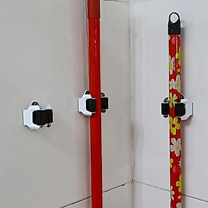 Jwthee 10 Pack Broom and Mop Holder, Broom Holder Wall Mount for Hanging and Organizing Shovel,Rake,Brush,Yard Tools in Kitchen,Laundry Room,Bathroom,House