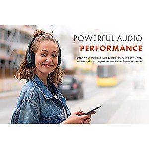 Sound Blaster JAM V2 On-Ear Lightweight Bluetooth 5.0 Wireless Headphones with USB-C, aptX Low Latency, aptX HD, Multipoint Connectivity, Voice Detection and Noise Reduction, 22 Hours Battery Life