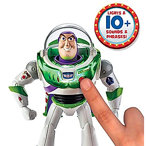 Disney Pixar Toy Story 4 Blast-Off Buzz Lightyear Figure, 7 in / 17.78 cm-Tall, with Lights, Phrases, Sounds and Pop-Out Wings, Gift for Kids 3 Years and Older [Amazon Exclusive]