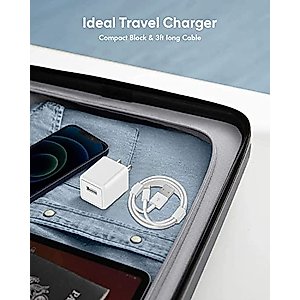 iPhone Charger [Apple MFi Certified] 2 Pack Apple iPhone Charging Lightning Cable Data Sync Cord with USB Wall Charger Block Box Travel Plug Adapter for iPhone 14/13/Pro/Max/XR/X/Xs/Max/8/Plus/AirPod