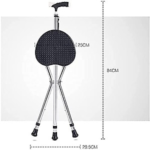 Crutches for Adults Crutches Multifunctional Seat Crutch Aluminum Alloy Walking Stick Folding Three-Legged Stool Elderly Non-Slip Stick Rocking Chair