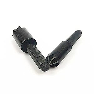 MOOKEENONE 2X Chamfer Cutters, High Carbon Steel Countersink Drill Bit Set 1/4 Hex Shank Cutting Tool
