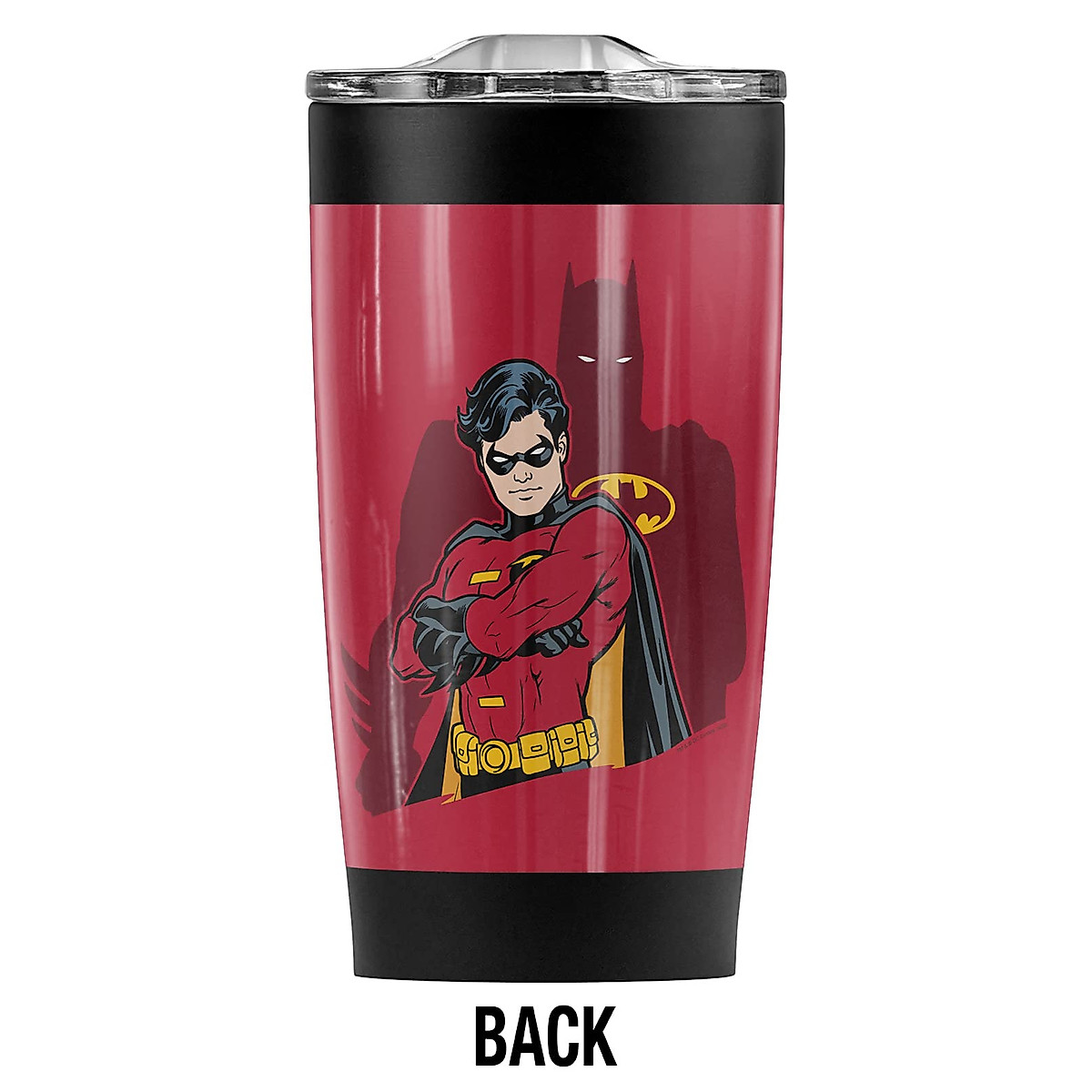 Logovision Batman Robin Wingman Stainless Steel Tumbler 20 oz Coffee Travel Mug/Cup, Vacuum Insulated & Double Wall with Leakproof Sliding Lid | Great for Hot Drinks and Cold Beverages