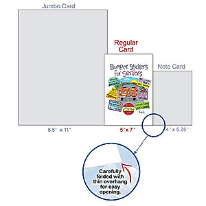 NobleWorks - 1 Funny Greeting Card for Birthdays - Funny Cartoons and Comics, Bday Celebration Notecard - Senior Bumper Stickers C2649BDG