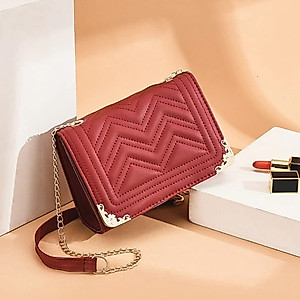 Small Red Satchel Wallet Crossbody Purse for women and Teens - Cute Cellphone Shoulder Bags for Ladies and Girls