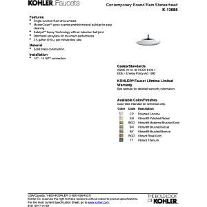 8 Contemporary Round Rain Showerhead