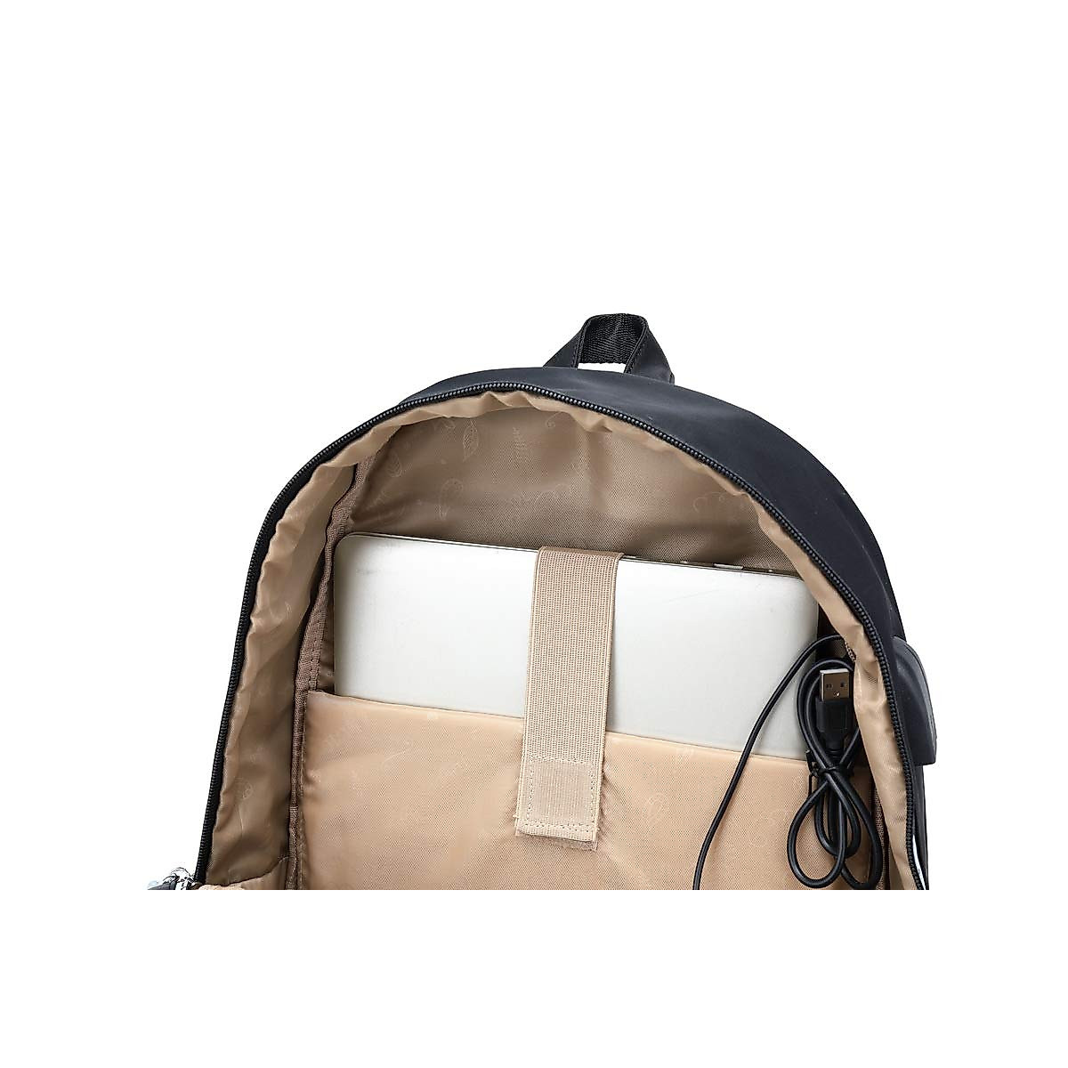 Acmebon Girl College Backpack Classic Solid Color Backpack Simple Casual Bag Black