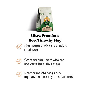 Rabbit Hole Hay - Ultra Premium Soft Timothy Hay for Small Pets - 40 lb Box - Fresh & Nutritious