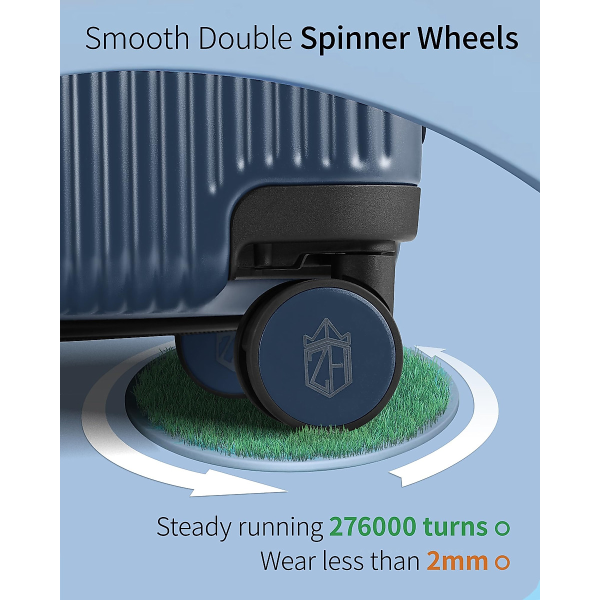 Zitahli Luggage Sets 2 Piece, All Expandable Suitcase Set, Carry On Luggage Set, PC Hard Case Luggage with TSA Lock Spinner Wheels YKK Zippers, 20in 28in (Navy Blue)