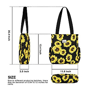 KAMO Floral Tote Bag - Waterproof Lightweight Handbags Travel Shoulder Bag for Hiking Yoga Gym Swimming Travel Beach