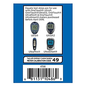 Blood Glucose Test Strips, 50 Count | Ideal for Glucose Monitor Kit, Diabetes Testing | Compatible with OneTouch Meters | Reliable Readings | Accurate & Easy to Use | High Accuracy Strips